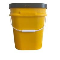 China 5L-20L Pail Square Plastic Bucket with Customized Printing and Polypropylene Material for sale