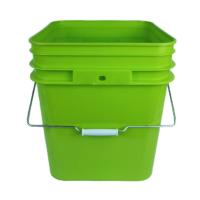 China 5L-20L Pail Square Plastic Bucket with Customized Printing and Polypropylene Material for sale