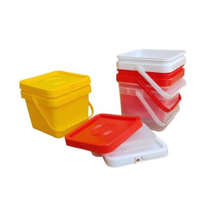 中国 シルクスクリーン/熱伝送/IML 1.0-2.5mm 蓋付きプラスチックバケツ 4リットルのバケツ 販売のため