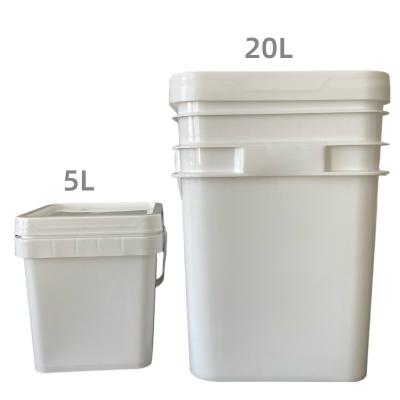 Cina Bottile di plastica stampato su misura per contenitore di stoccaggio di qualità alimentare in disegno bianco quadrato in vendita