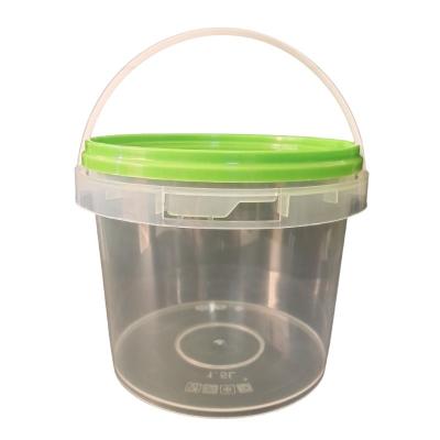 Cina Botti di plastica rotondi per uso alimentare da 500 ml a 750 ml, da 1 litro e 1,5 litri, con coperchio e maniglia in vendita