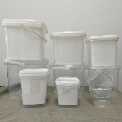 Cina Contenitore di plastica trasparente da 500 ml con accessori e certificato di conformità in vendita