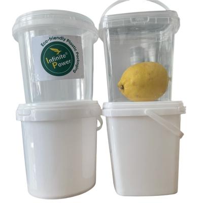 中国 カスタマイズされたカラー 簡単に開けるポリプロピレンプラスチックバケツ カバーとLOGO印刷 販売のため