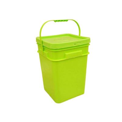 Cina 3-25L secchi di plastica quadrati con manico e accessori in vendita