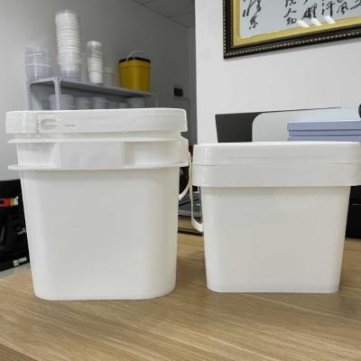 China 1.0 to 2.5 MM Thickness 10L Square Plastic Bucket Storage Container Bucket for Storage for sale