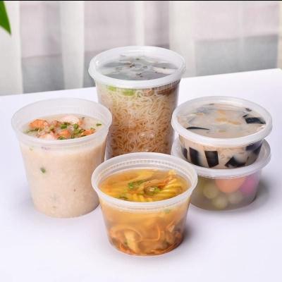 Cina Personalizzazione industriale secchi di plastica trasparenti da 300 ml a 500 ml a 750 ml con coperchio e coperchio in vendita