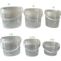 China Recycle Custom Clear Round Packaging Container Bucket with Lid for sale