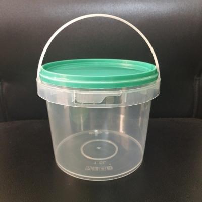 Cina Barattolo di plastica per riciclaggio a colori trasparenti con coperchio 8oz 18oz 24oz 32oz rondo di grado alimentare in vendita