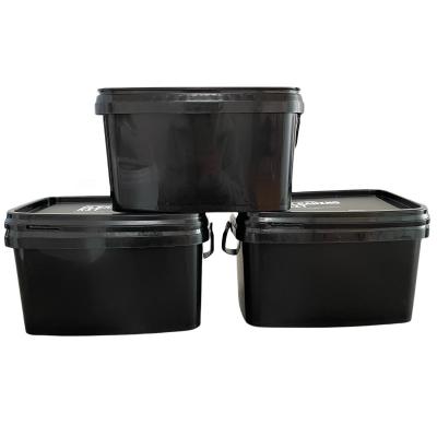China Printing Options Silk Screen Heat Transfer and IML for Square Plastic Pail for sale