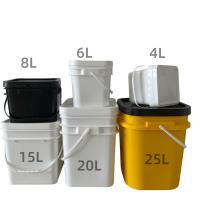 China Customize 5 Gallon Tubs with Durable Plastic Square Bucket Versatile Solution for sale