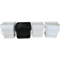 China Recycle Square Plastic Container with Bucket Lid Versatile Printing and Durable Design for sale