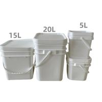 China 20L Square Plastic Container with GAP/ISO/FDA Certification and Customizable Design for sale