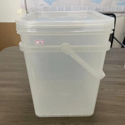 China Balde Quadrado Liso 8L Customizar Balde de Plástico Impresso com Cobertura à venda