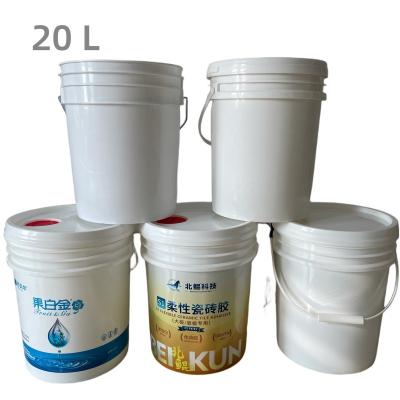 China Round 20L 25L Heavy Duty HDPE Plastic Bucket for Construction Thickness 1.0 to 2.5 MM for sale