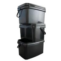 China 3 L Rectangular Bucket Clear Plastic Pail for Printing Silk Screen/Heat Transfer/IML for sale