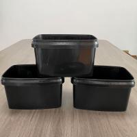 China 3 L Rectangular Bucket Clear Plastic Pail for Printing Silk Screen/Heat Transfer/IML for sale