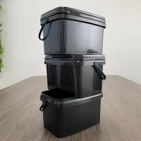 China 3 L Rectangular Bucket Clear Plastic Pail for Printing Silk Screen/Heat Transfer/IML for sale