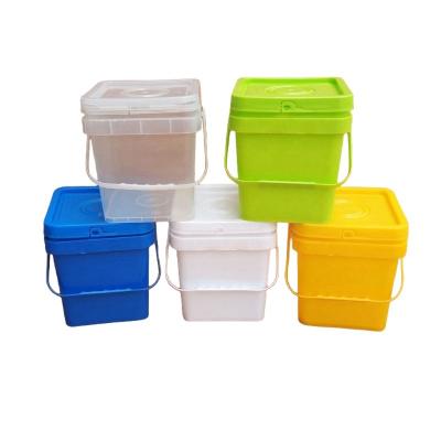 China Levering GAP/ISO/FDA gecertificeerd helder wit vierkant emmer 500ml-5L Plastic emmer emmer Te koop