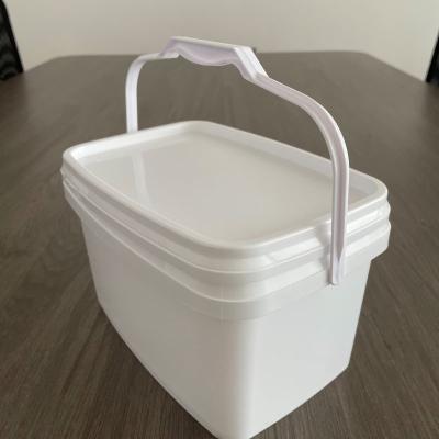 China Levering GAP/ISO/FDA gecertificeerd helder wit vierkant emmer 500ml-5L Plastic emmer emmer Te koop