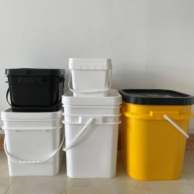 China Voorraad 18L 5 Gallon Plastic Bucket met deksel van polypropyleen Te koop