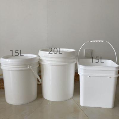 China Voorraad 18L 5 Gallon Plastic Bucket met deksel van polypropyleen Te koop