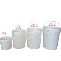 China Customizable Printed Food Storage Container Plastic Bucket with Handle for sale