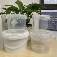China Customizable Printed Food Storage Container Plastic Bucket with Handle for sale