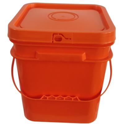 China 10 Liter Clear Square Pail Customizable Feed Seeds Container for Industrial Storage for sale