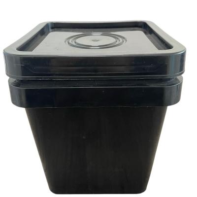 China Flat Bucket Lid Transparent Square Bucket 7 Gallon Plastik Eimer Zertifikat GAP/ISO/FDA zu verkaufen