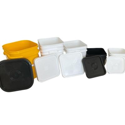 中国 カスタム1黄色4ガロン種子プラスチックバケツバケツ熱転送印刷プラスチック容器 販売のため