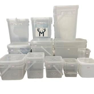 Cina Custom1 2 galloni 4 galloni 5 galloni 6 galloni secchio di plastica di semi quadrati trasparenti personalizzare sì in vendita