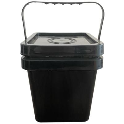 Cina Scafo nero da 10 litri di plastica con coperchio robusto e materiale HDPE in vendita