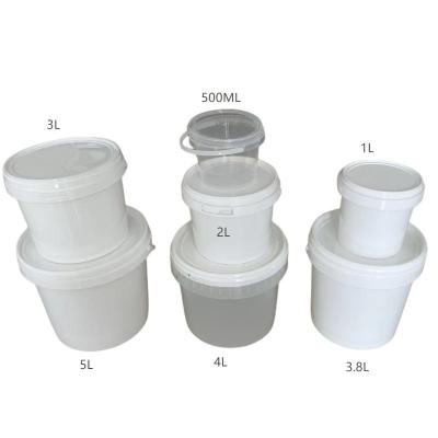 China Chemical 4L Plastic Bucket with Lid and Handle Plastic Container for sale