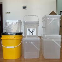 China Polypropylene Plastic Pail Black Bucket Provides Square Pail in Different Sizes for sale