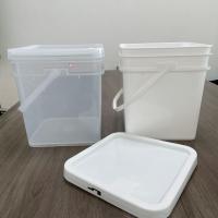 China Polypropylene Plastic Pail Black Bucket Provides Square Pail in Different Sizes for sale