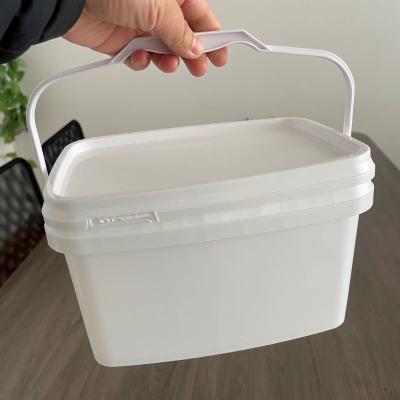 China IML Printing 10L Square Bucket for Fishing Baits 1.0 to 2.5 MM Thickness and Material for sale