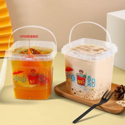 Cina Personalizza il tuo imballaggio con LOGO stampato, secchio di plastica quadrato e forma rotonda in vendita