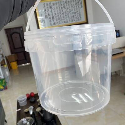 China 300 ml de balde de plástico de 5L balde preto de 2 litros de plástico com tampa para embalagem de alimentos à venda