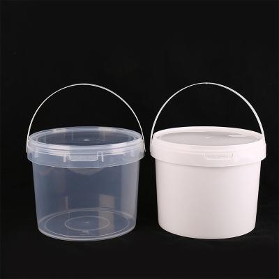 Cina 5L secchi trasparenti di plastica per imballaggi alimentari a prova di manomissione in vendita