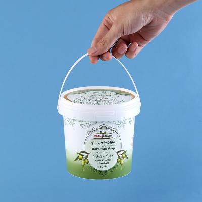 Cina 1l 2l 3l 4l 5l marmellata gelato yogurt secchio di plastica con maniglia e coperchio per la fornitura in vendita