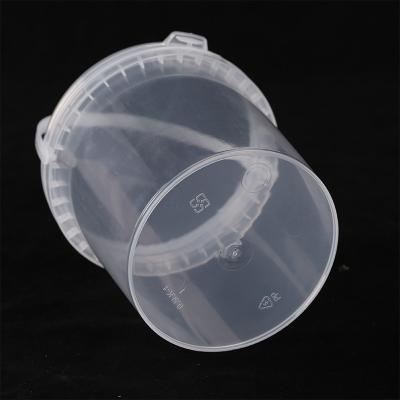 Cina 1L 2L 3L 4L 5L secchio di plastica rotondo bianco con copertura personalizzabile e durevole in vendita