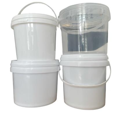 Cina 1L 2L 3L 4L 5L secchio di plastica rotondo bianco con copertura personalizzabile e durevole in vendita