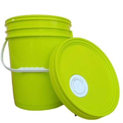 China Balde de plástico de PP redondo personalizado de 20L a 25L para indústria e transporte de alimentos à venda