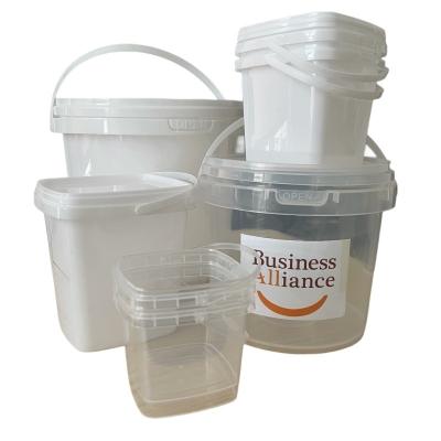 China Embalagem de recipientes de alimentos Balde de plástico personalizado em HDPE com certificado GAP/ISO/FDA à venda
