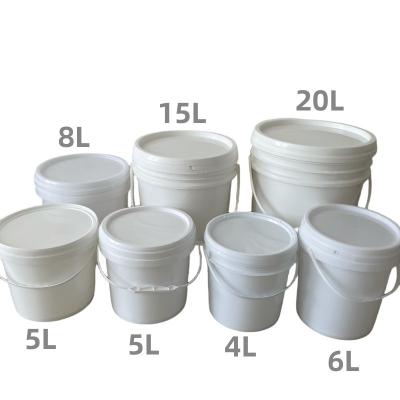 China Industrial Customize Color Plastic Bucket with Lid 5L 8L 10L Leak Proof Round Bucket for sale