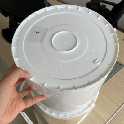 China Recycle Customize 15L Plastic Bucket With Lid and Strong Pail with Metal Handle for sale