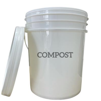 China Balde de plástico redondo de 20L com tampa e tela de seda de impressão/transferência de calor/IML à venda