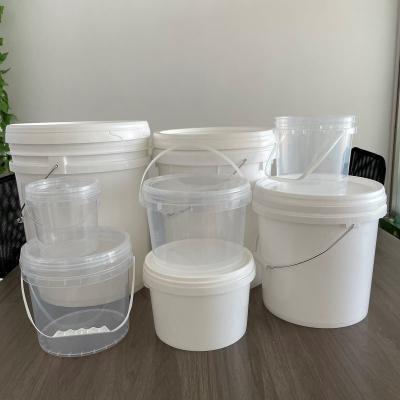 China Container de embalagem de alimentos de alto crédito 1L balde de plástico redondo com tampa resistente a produtos químicos à venda