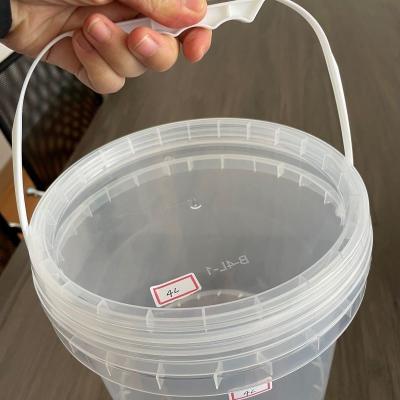 China Ice Cream Container Food Grade Plastic Bucket with Lid and Handle Thickness 1.0 to 2.5 MM for sale