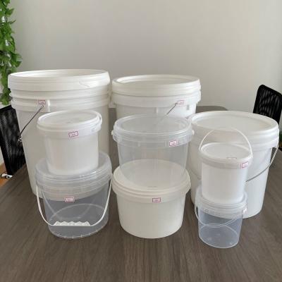 China Ice Cream Container Food Grade Plastic Bucket with Lid and Handle Thickness 1.0 to 2.5 MM for sale